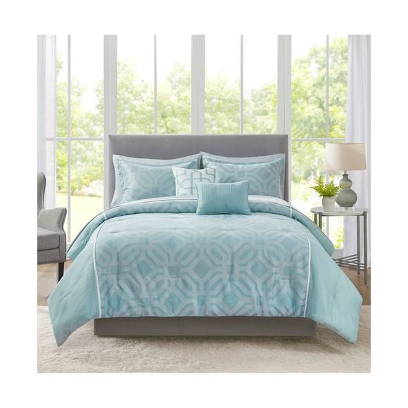 Addison Park | Bedding | Addison Park Trent 9 Piece Geo Jacquard Queen ...